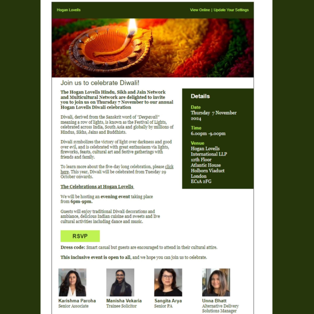 Hogan Lovells Diwali Celebration - City Hindus